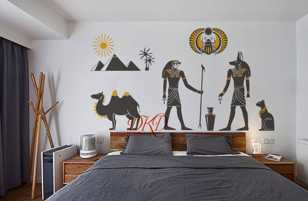 Ancient Egypt Decals Egyptian Wall Art Gods of Ancient | Etsy
