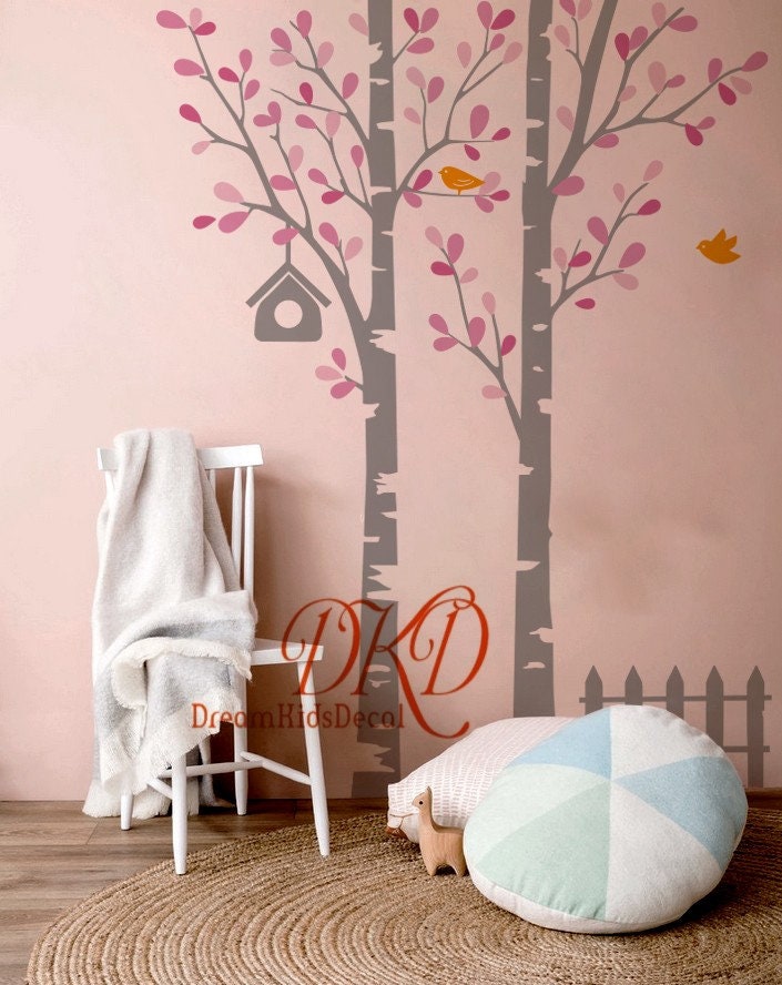 Birch tree wall Decal baby nursery tree wall stickers Tree | Etsy