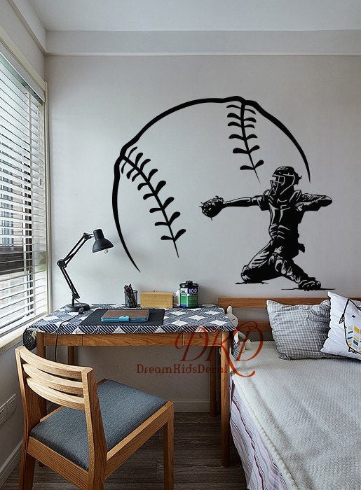Baseball Decal Baseball Wall Decal Vinyl Decal Baseball Wall | Etsy