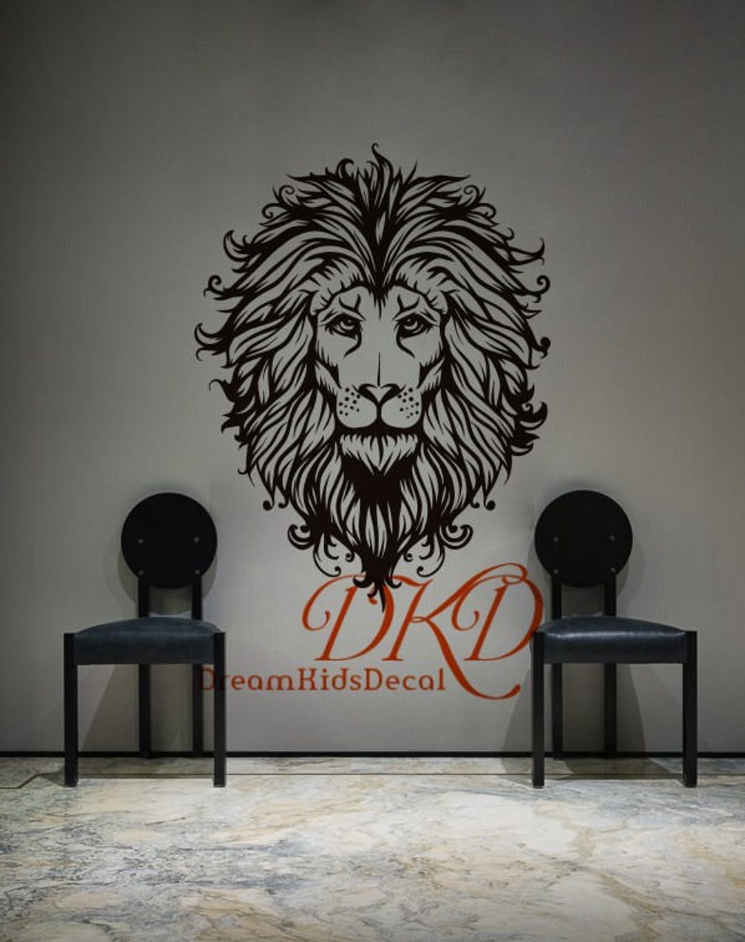 Nordic Style Home Decor, Modern Wall Decals, Lion Head Stickers ...