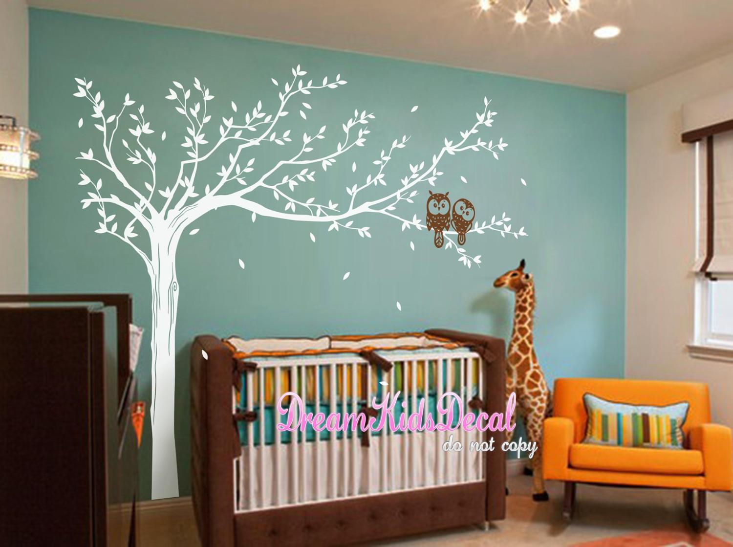 Giant Tree Wall Decal Nursery Wall Decal With Owls Decals - Etsy UK