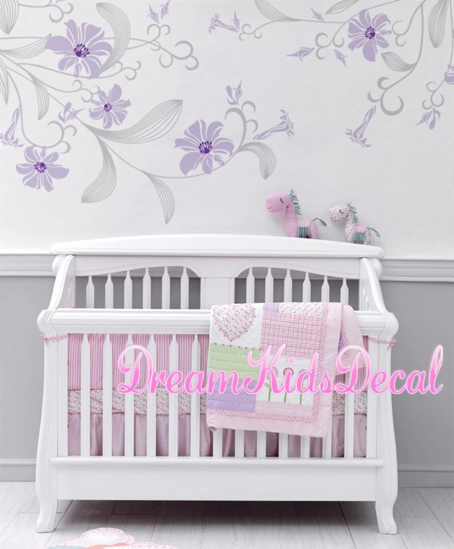 Removable Flowers Wall Decal Baby Girl Nursery Wall Sticker | Etsy