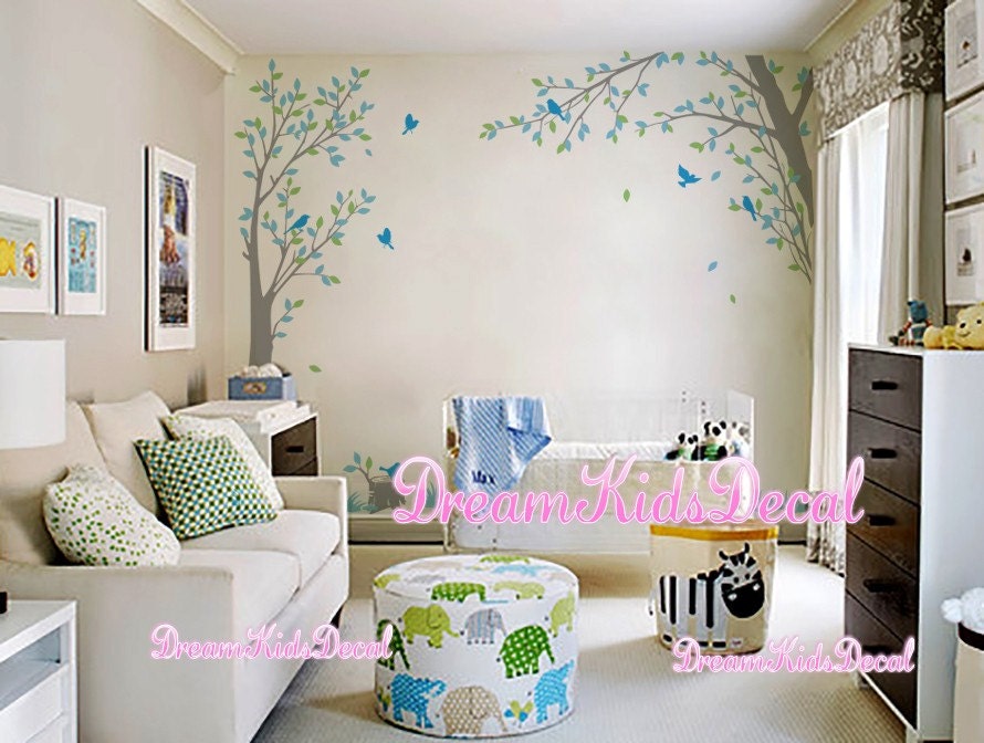 Trees Decals Nature Wall Decals Vinyl Wall Decal White - Etsy