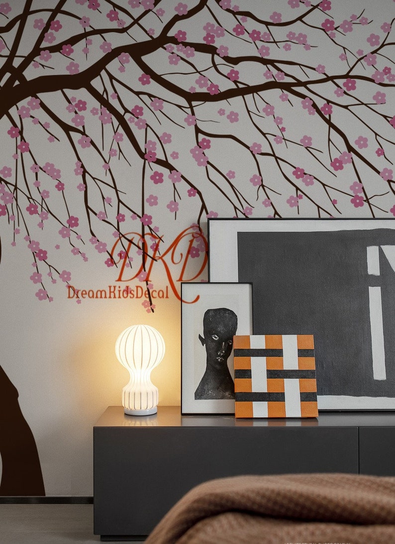 Cherry Tree Wall Decal Tree Wall Sticker Nursery Wall | Etsy