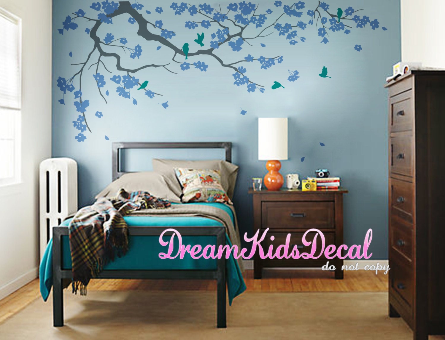 Wall Decal Cherry Blossom Branch Vinyl Wall Decalswall | Etsy