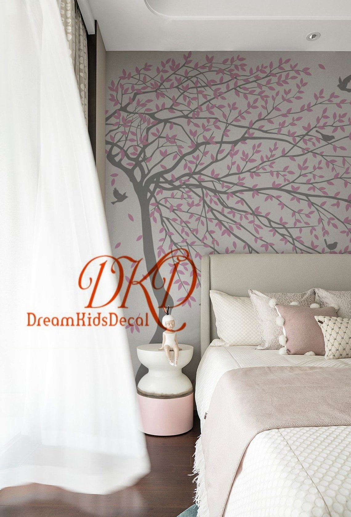 Giant Tree Wall Decal Nursery Wall Sticker-spring Tree Decal - Etsy