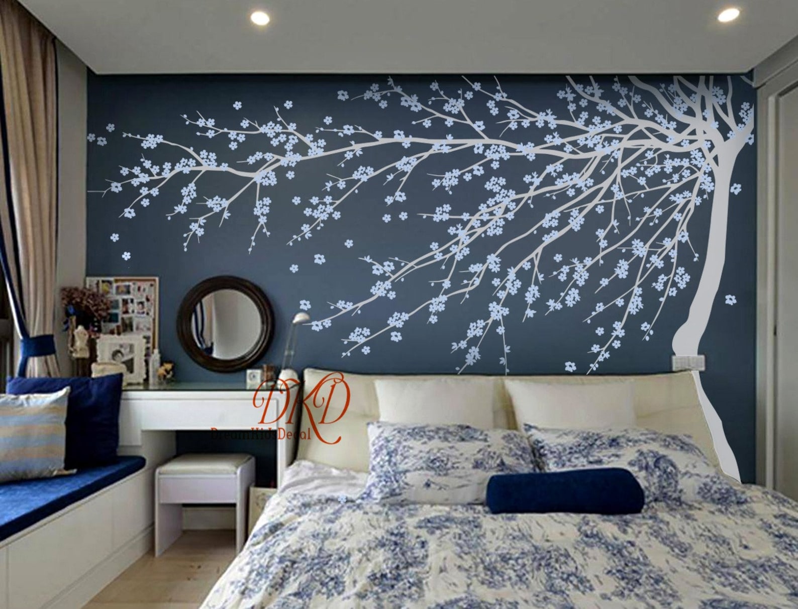 Wall Decal Tree Wall Sticker-large Cherry Blossoms Tree | Etsy