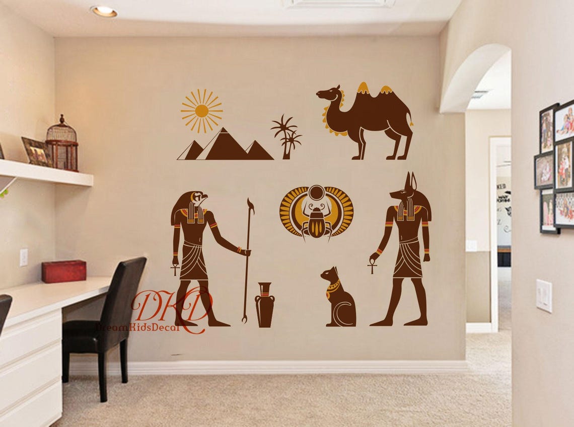 Ancient Egypt Decals Egyptian Wall Art Gods of Ancient | Etsy