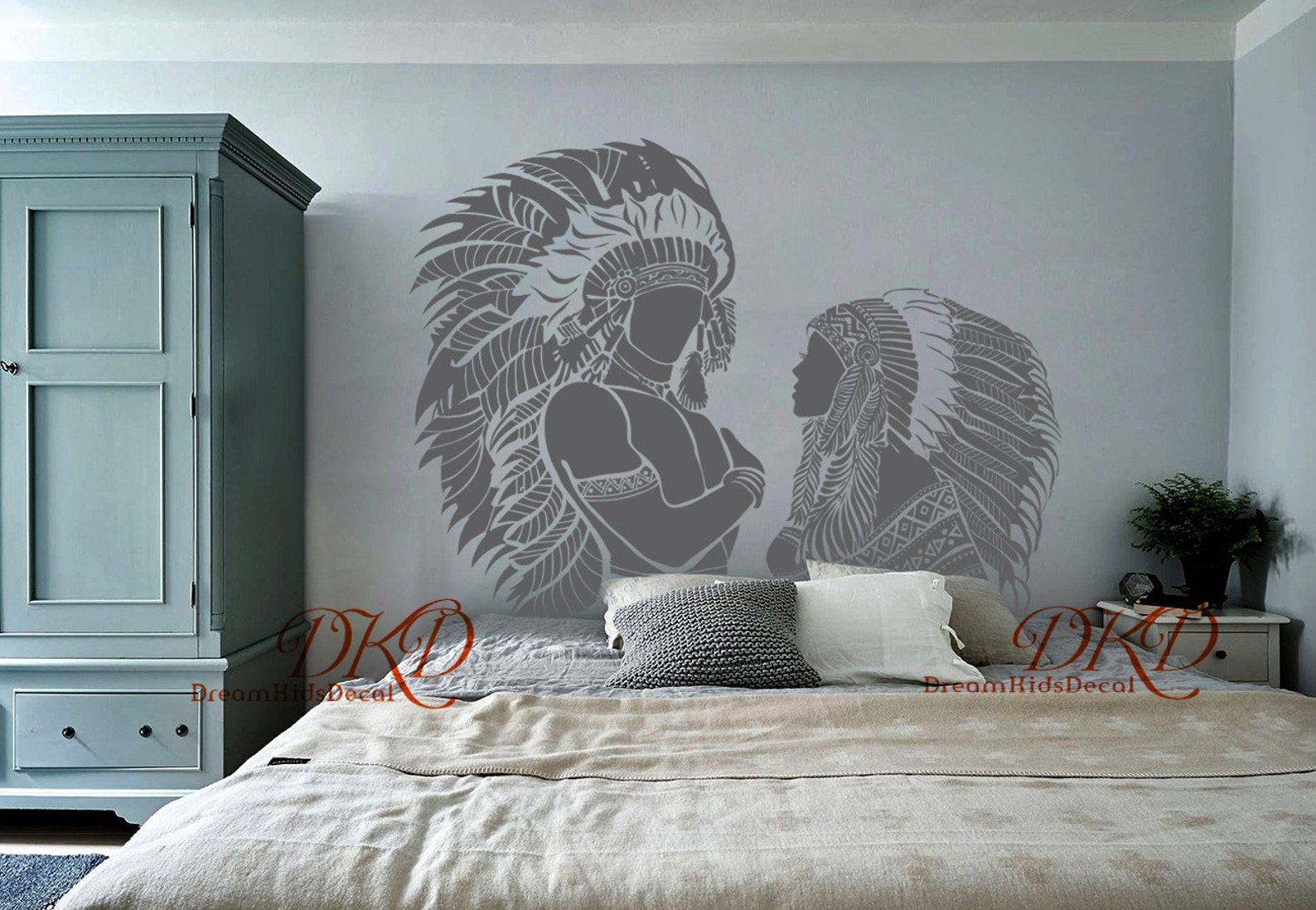 Wall Decals Indian Tribal Chief Decal Vinyl Sticker Indian | Etsy