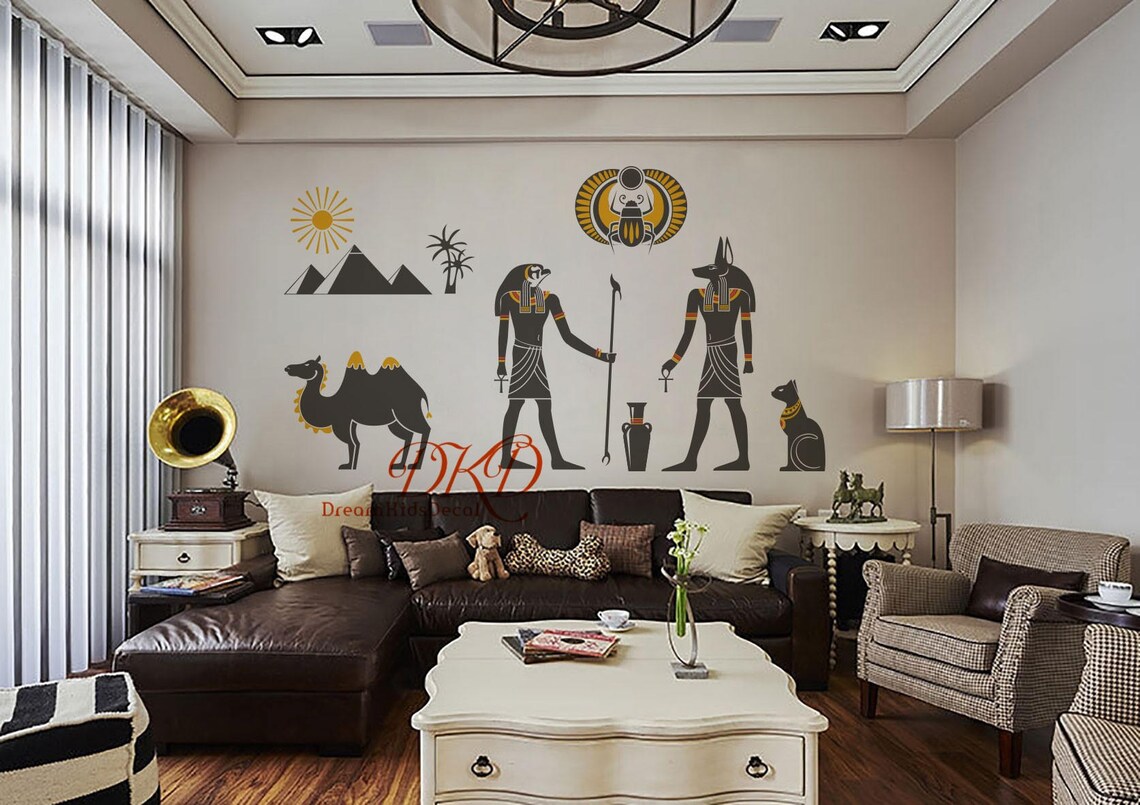 Ancient Egypt Decals Egyptian Wall Art Gods of Ancient - Etsy UK