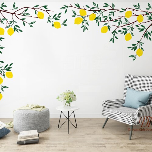 Tree Branch Decal Wall Art Tree Wall Decal Lemon Tree for My | Etsy