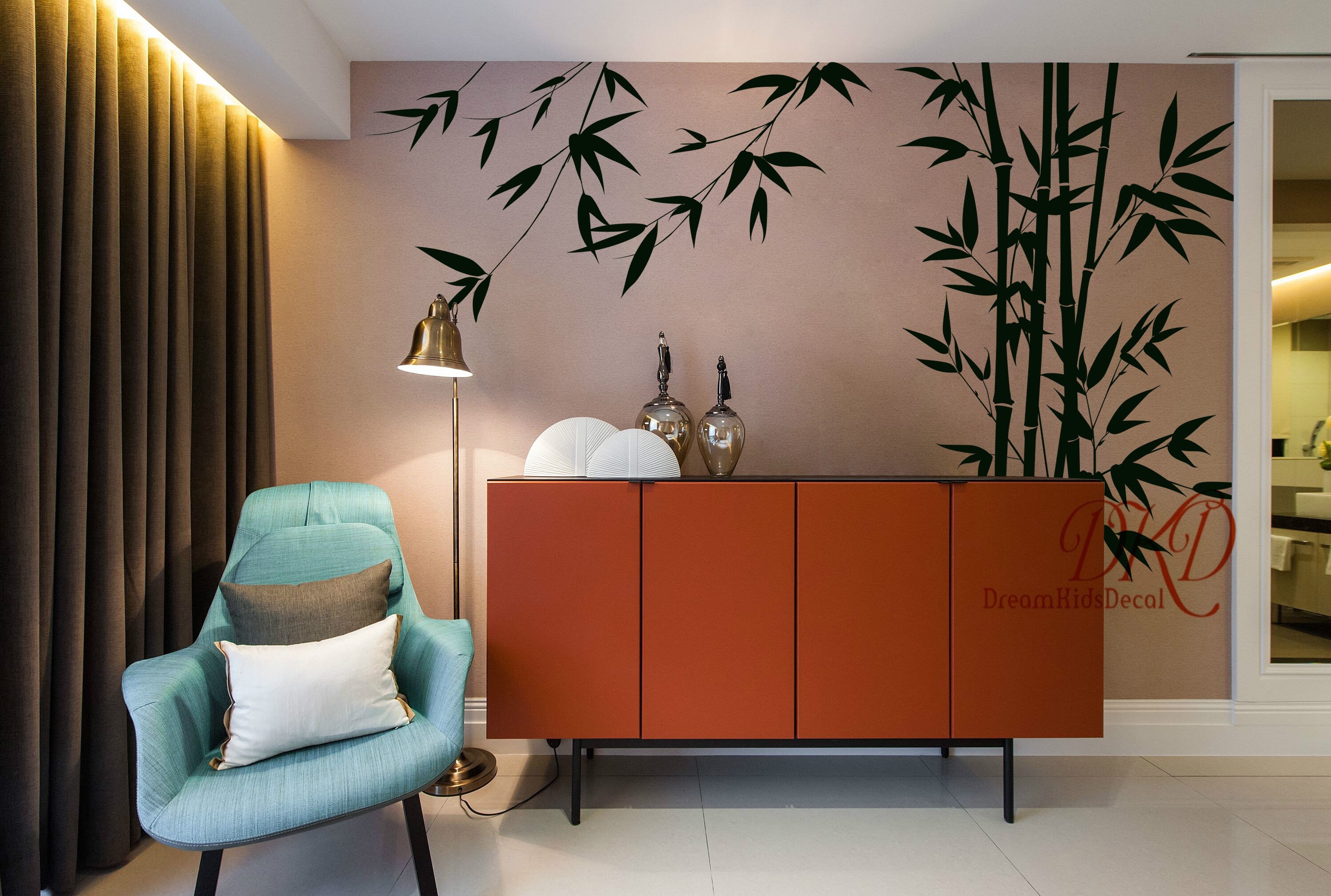 Bamboo Wall Decal Home Decor Mural-asian Bamboo Decals | Etsy
