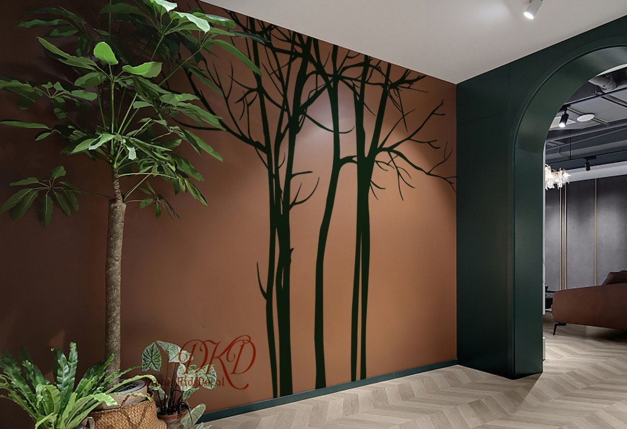 Large Winter Tree wall decal Living room bedroom Wall | Etsy