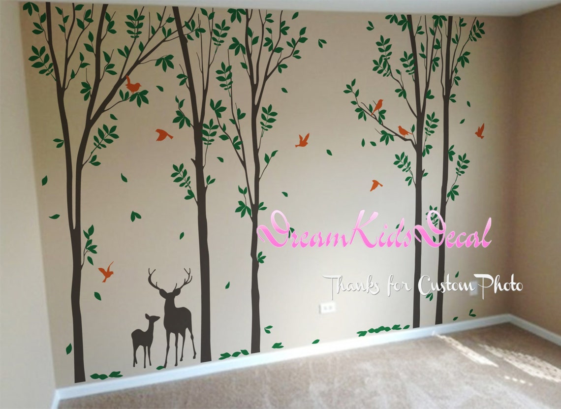 Trees Decals:wall Decals Nature Wall Decals Vinyl Wall - Etsy