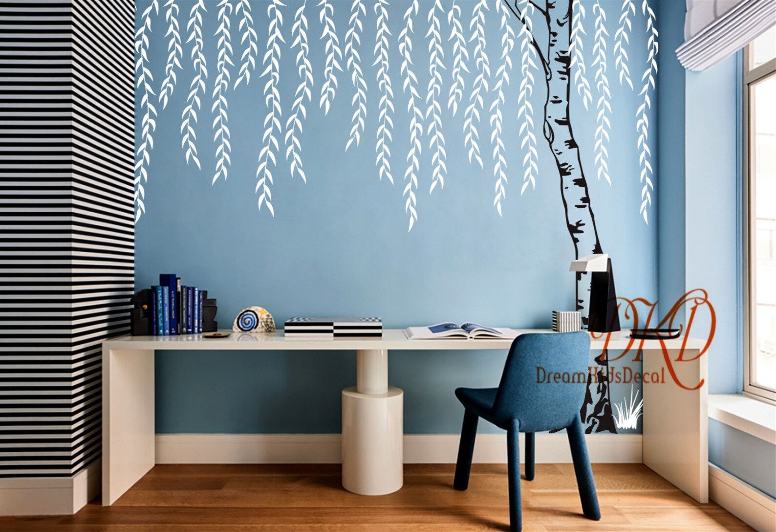 Willow Tree Wall Decal Nursery wall decals Leave Sticker kids | Etsy