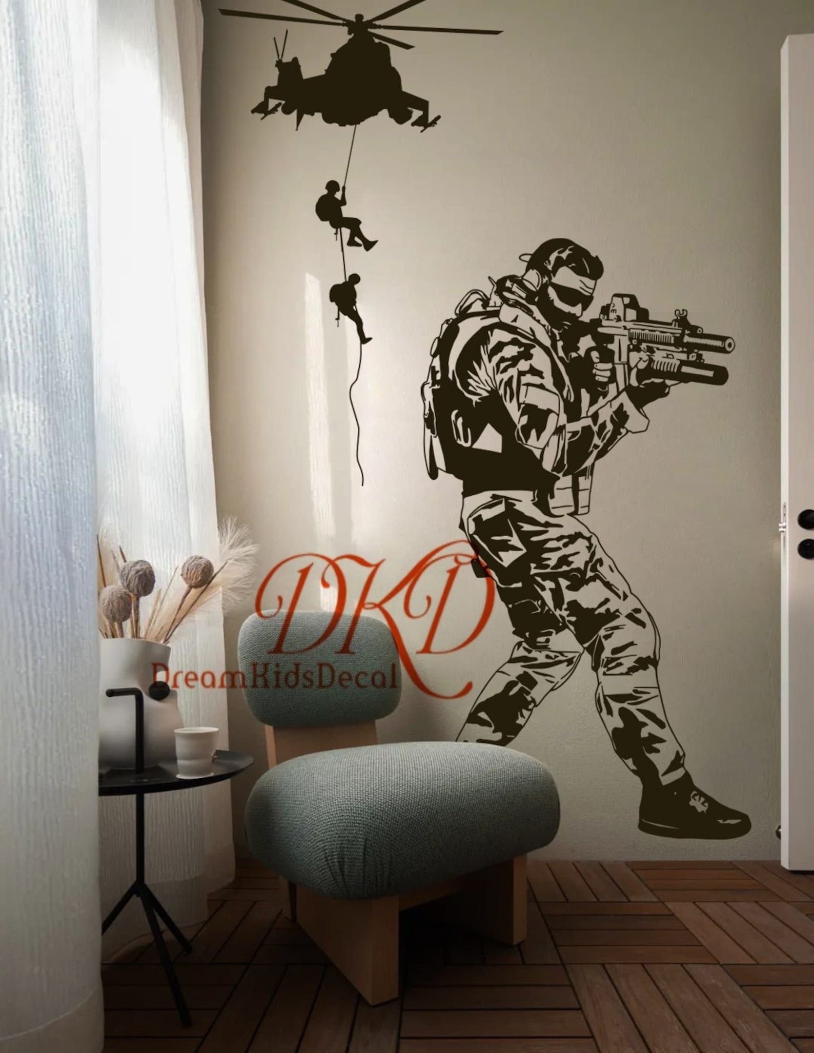 Soldier Decalmilitary Man Army Nursery Wall Decal Wall Sticker ...