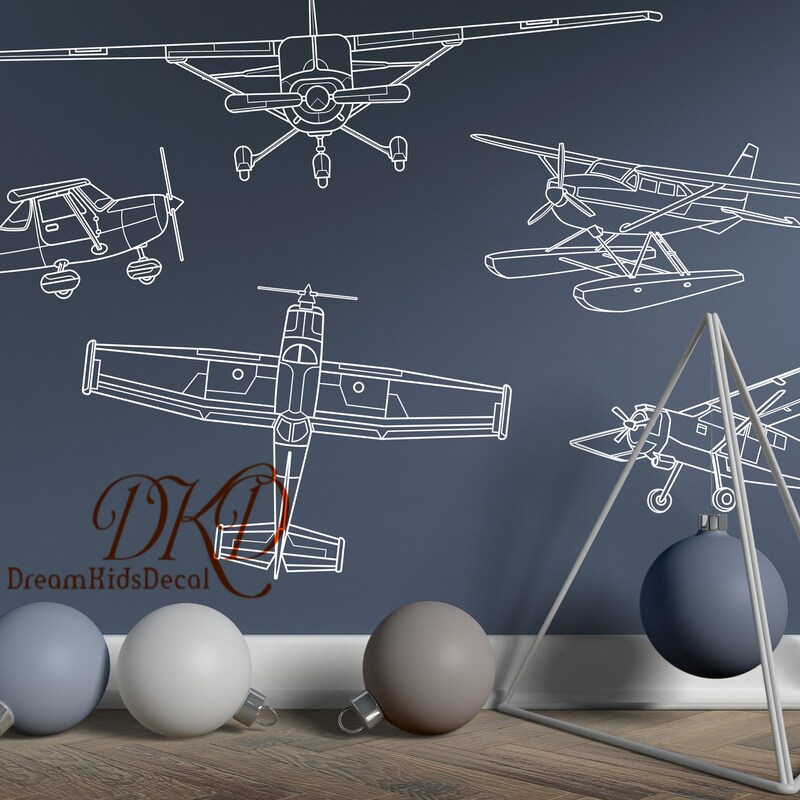 Biplane Decals - Etsy