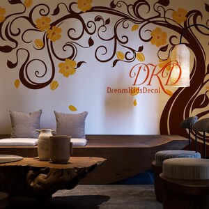 Flower Tree Wall Decal Nursery Wall Decal, Family Tree Wall for Photos ...