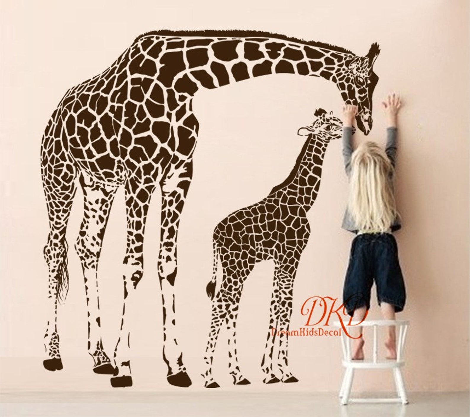 Giraffe Decal Giraffe Decor Giraffe Wall Decal Giraffe Wall - Etsy
