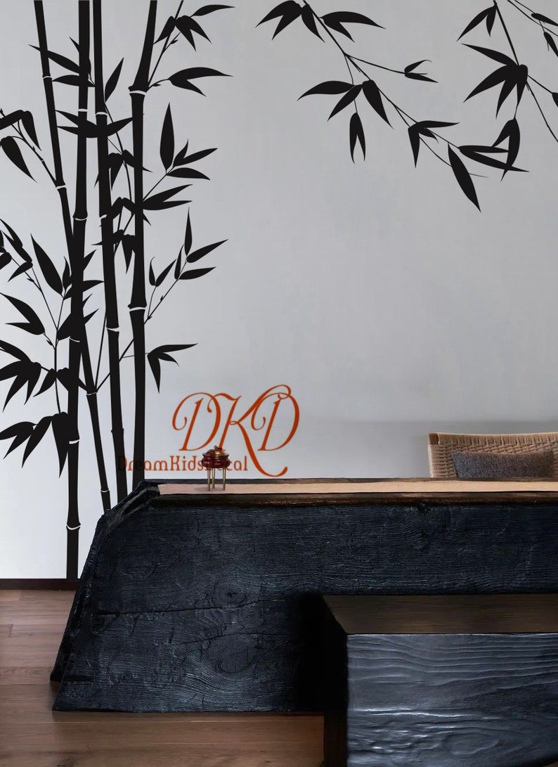 Bamboo Wall Decal Home Decor Mural-asian Bamboo Decals | Etsy
