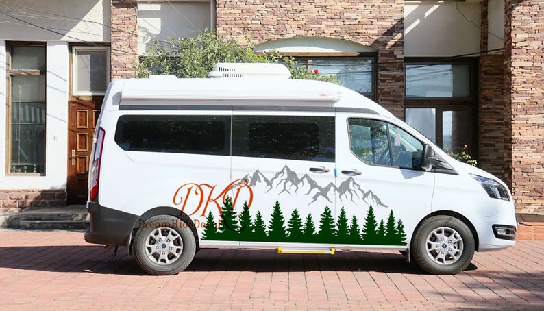 Mountains Wall Decal RV Decal Woodland Wall Decal Landscape - Etsy