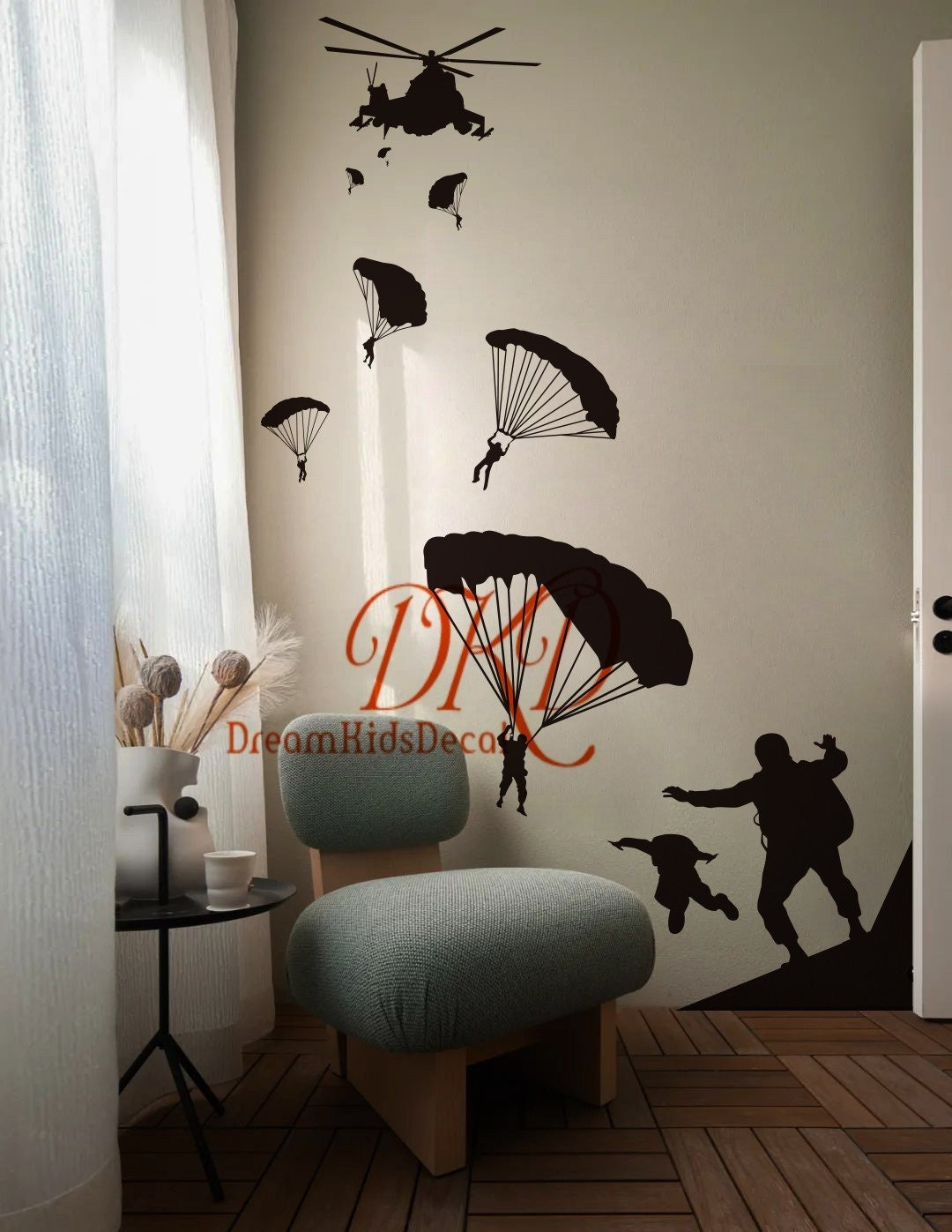 Military Wall Decal Army Helicopter Nursery Wall Decal-bucket of ...