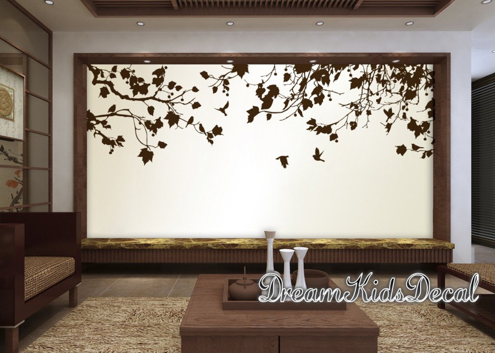 Wall Decal, Nursery Wall Decal, White Tree Nursery Wall Sticker-corner ...