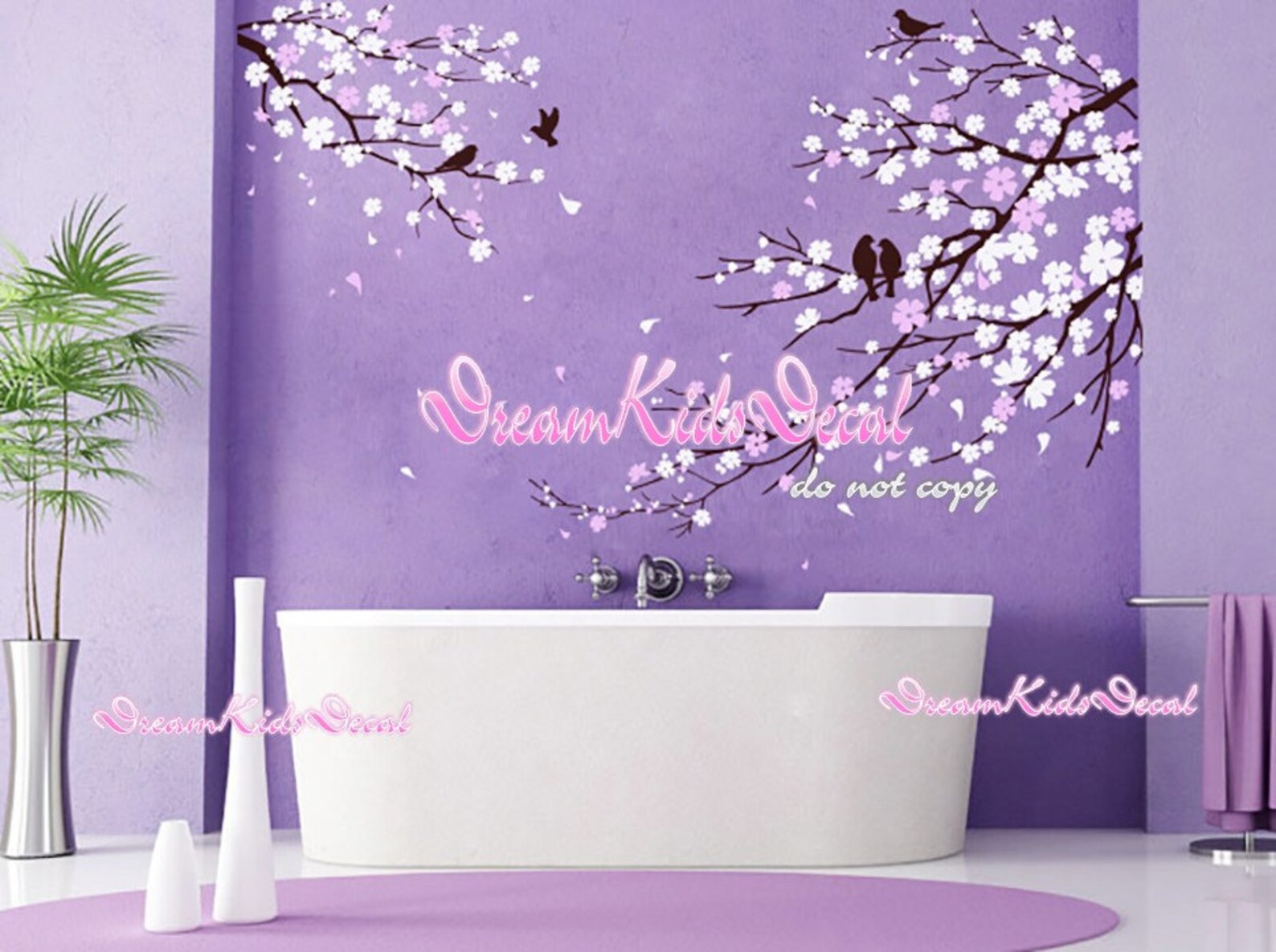 Cherry Tree Wall Decal Nursery Wall Decals Trees Wall Sticker - Etsy