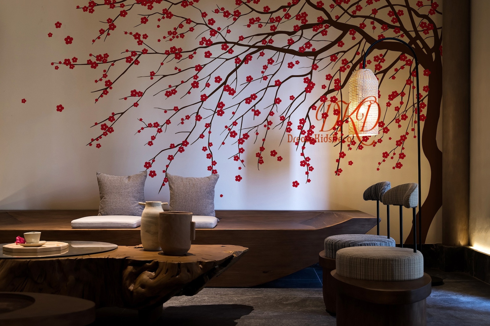 Cherry Tree Wall Decal Tree Wall Sticker Nursery Wall | Etsy