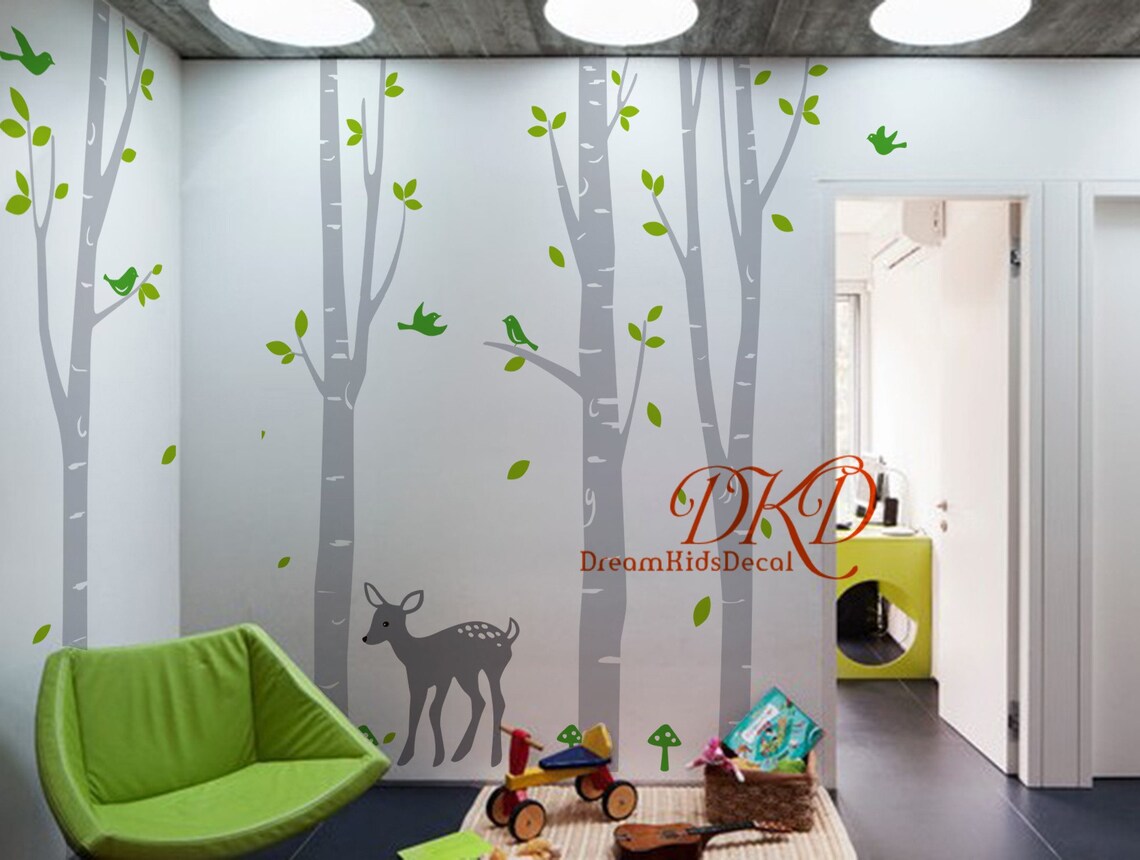 Wall Decal Living Room Sticker Interior Stickers Tree - Etsy