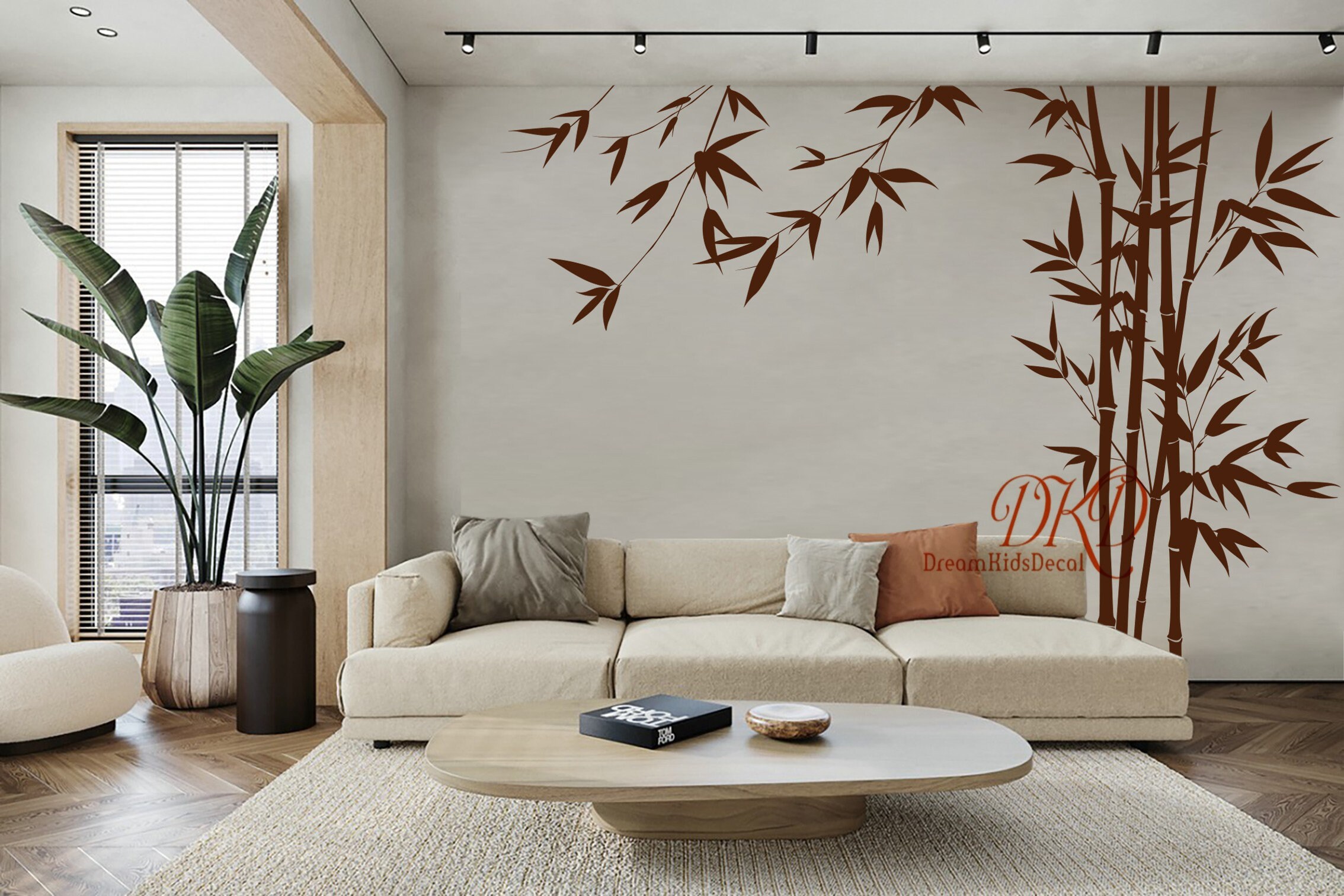 Bamboo Wall Decal Home Decor Mural-asian Bamboo Decals | Etsy