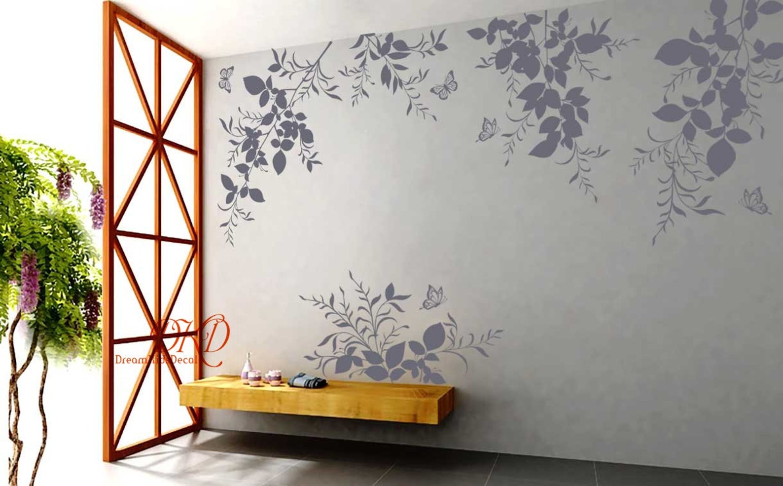 Wall Decal Wall Sticker Nature Wall Decor Set Tree | Etsy