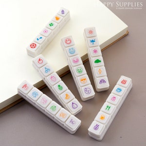 Journal Stamp, Calendar Stamp, Mini Stamp, Push Button Stamp, Mini ...