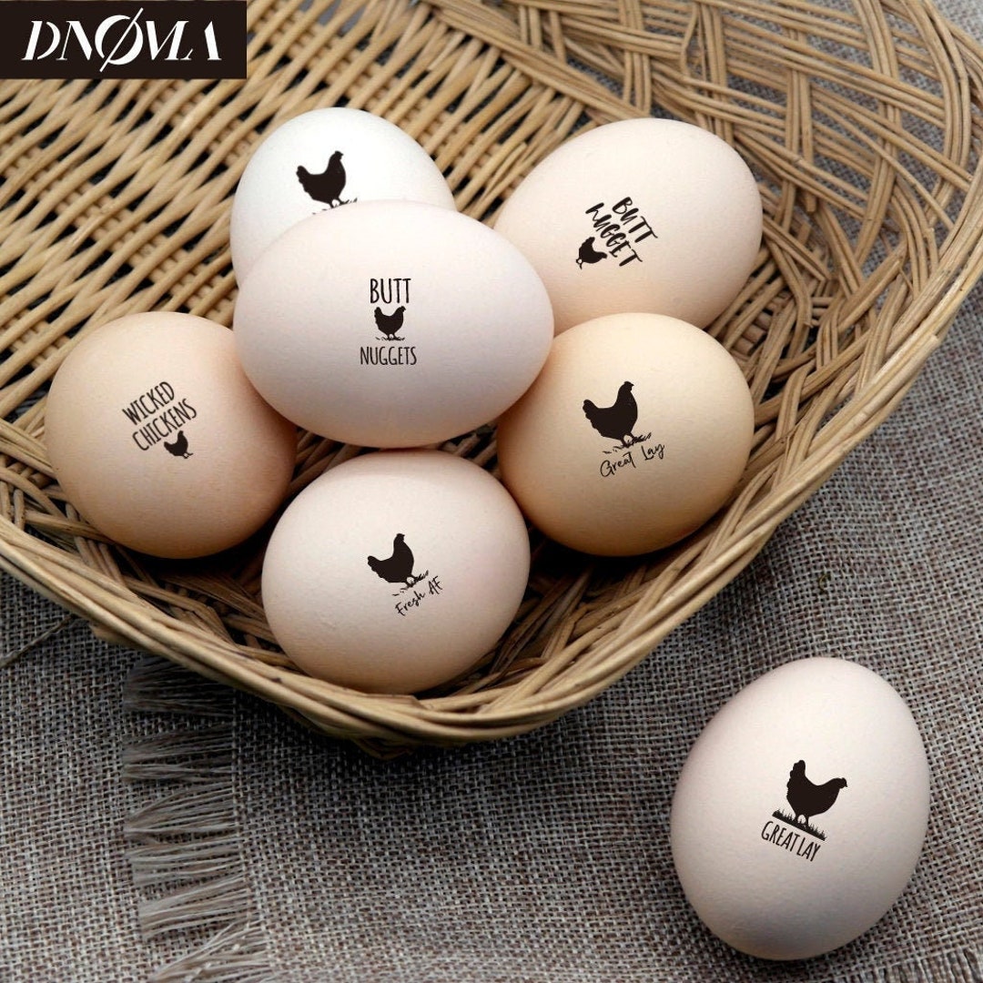 Egg Stamp Set - Chick Egg Stamp, Custom Egg Carton Stamp, Mix & Match ...