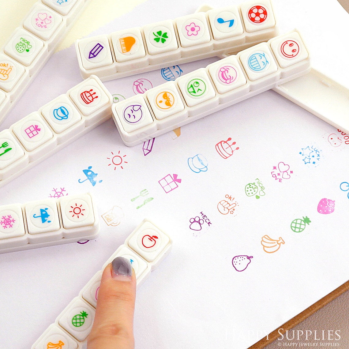 Journal Stamp, Calendar Stamp, Mini Stamp, Push Button Stamp, Mini ...
