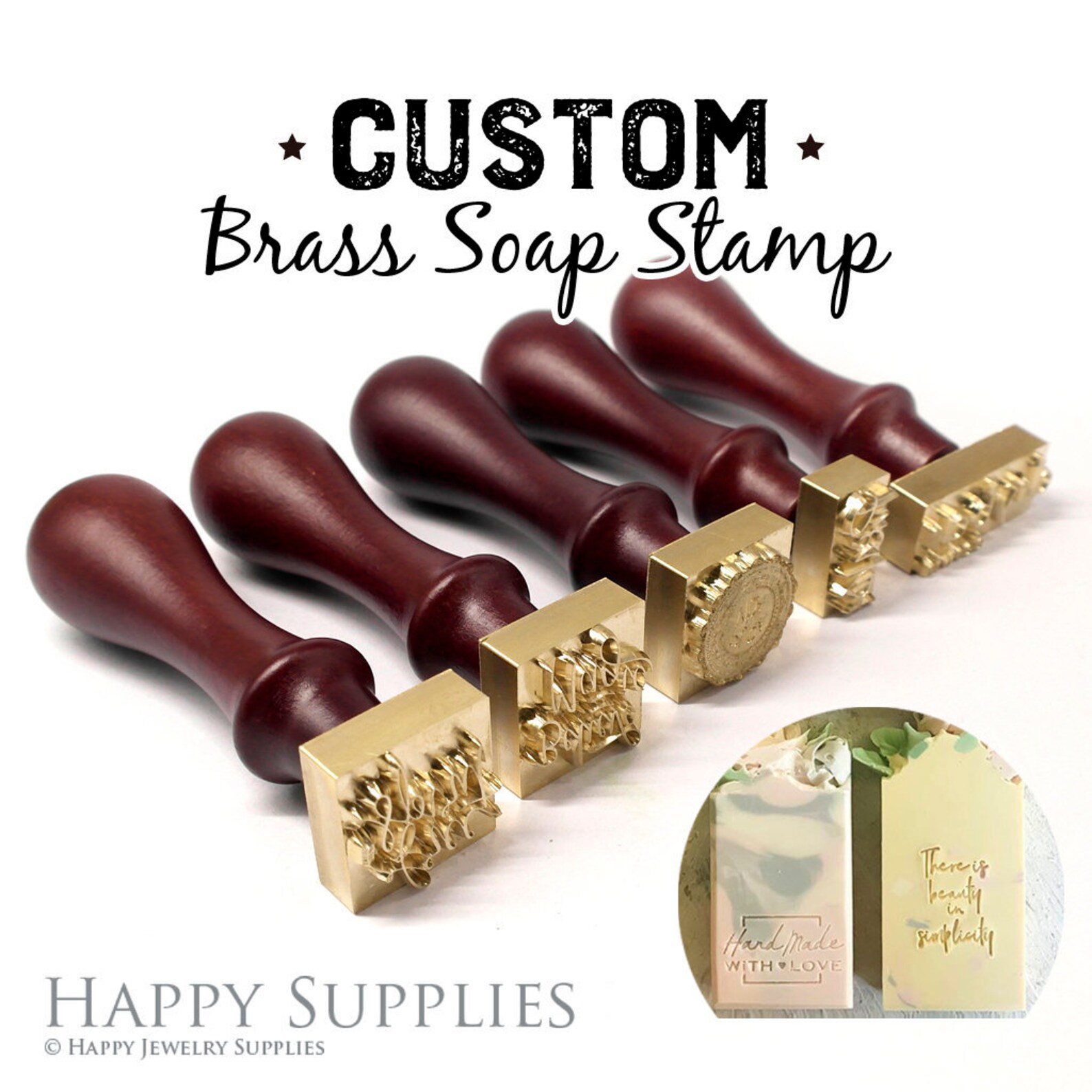 Custom Soap Stamp in Brass / Custom Soap Mold / Soap Package / | Etsy