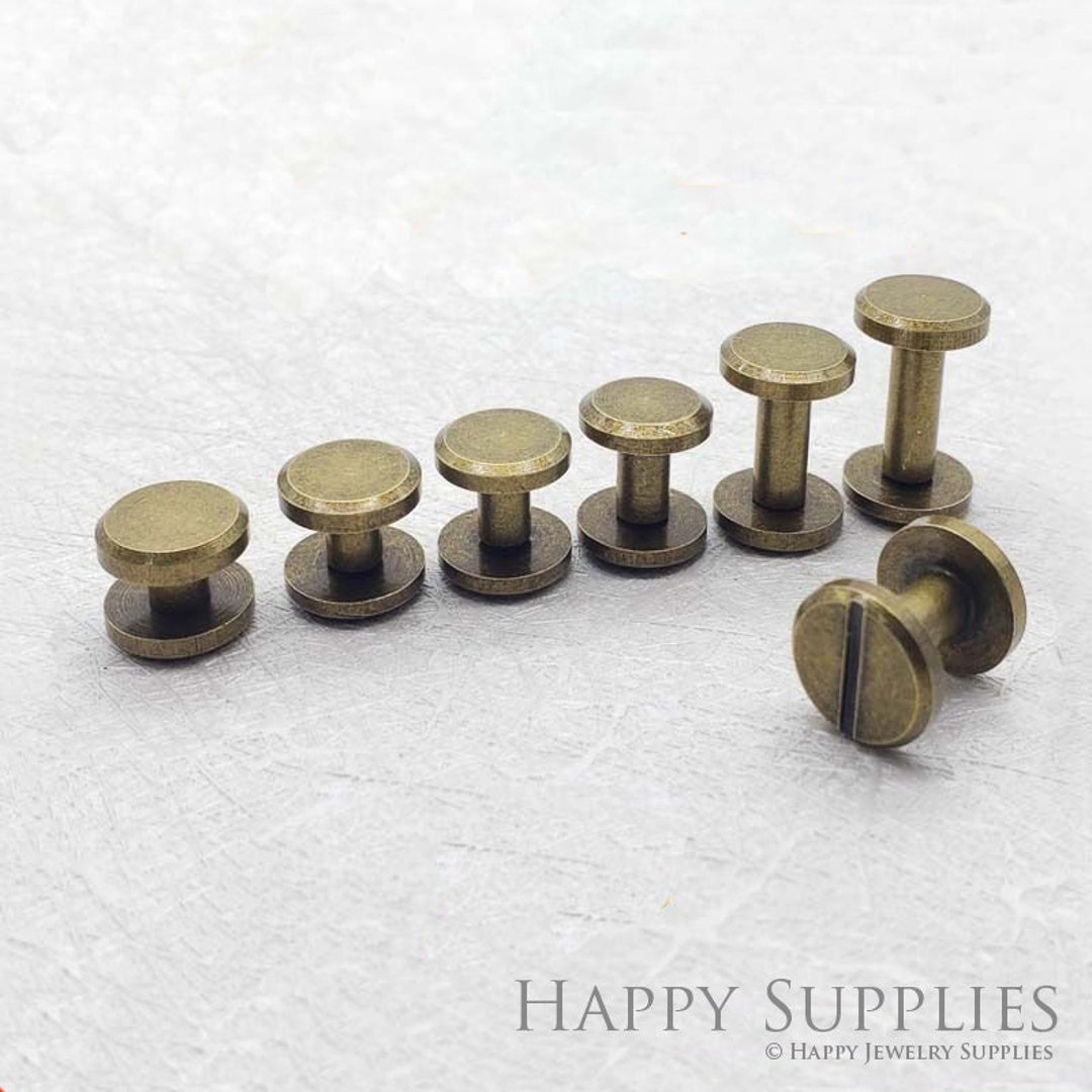 10MM Bronze Chicago Screw for Leather, 3/8" Bronze Brass Screw Rivets ...
