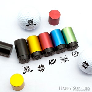 Custom Golf Ball Stamp Box, Personalized Golf Stamps, Gift for Golfer ...