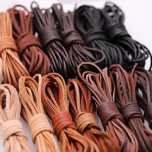 Vegetable Tanned Leather String (3mm 5meters) / Leather Braid String ...