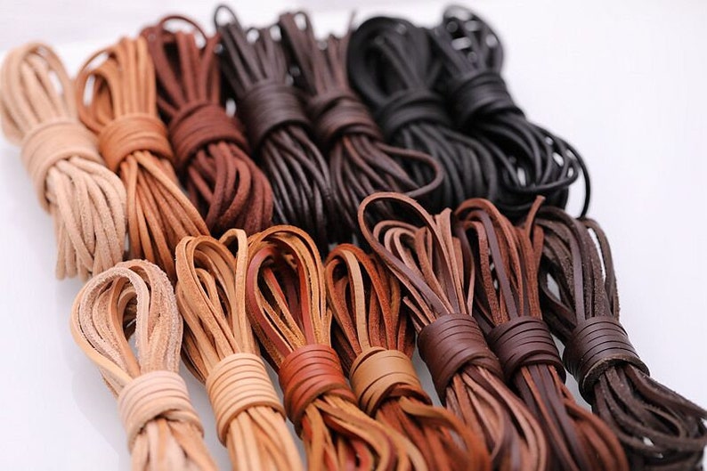 Vegetable Tanned Leather String 3mm 5meters / Leather Braid | Etsy