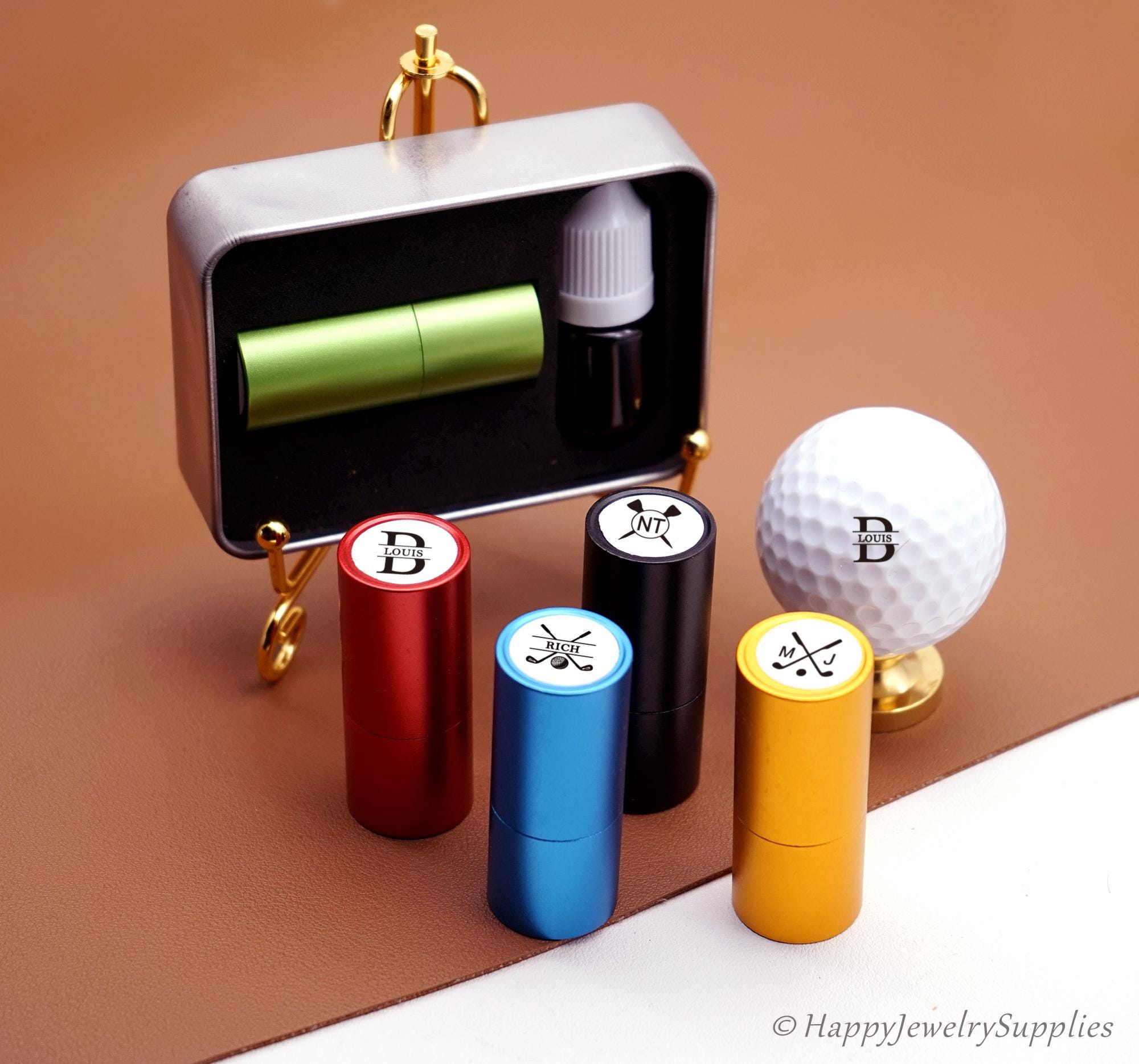 Golf Stamps, Custom Golf Ball Stamp Box, Golf Ball Marker, Gift for Men ...
