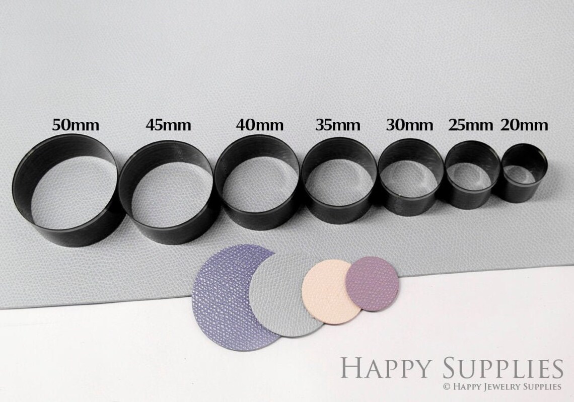 20-55mm (dia) Circle Leather Cutting Die Earring / Round Leather Die ...