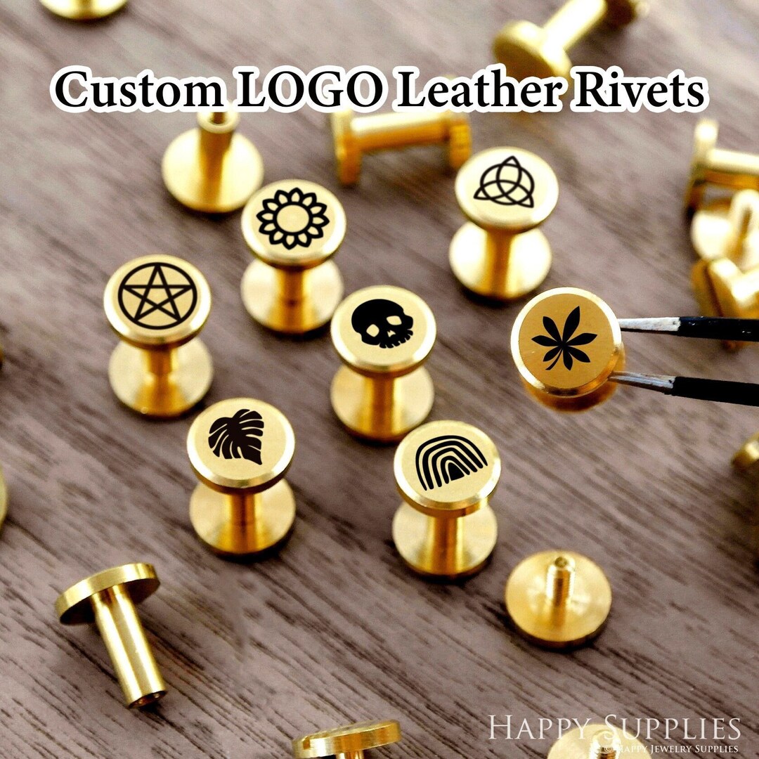 Custom Brass Chicago Screw for Leather, 3/8" Brass Screw Rivets ...