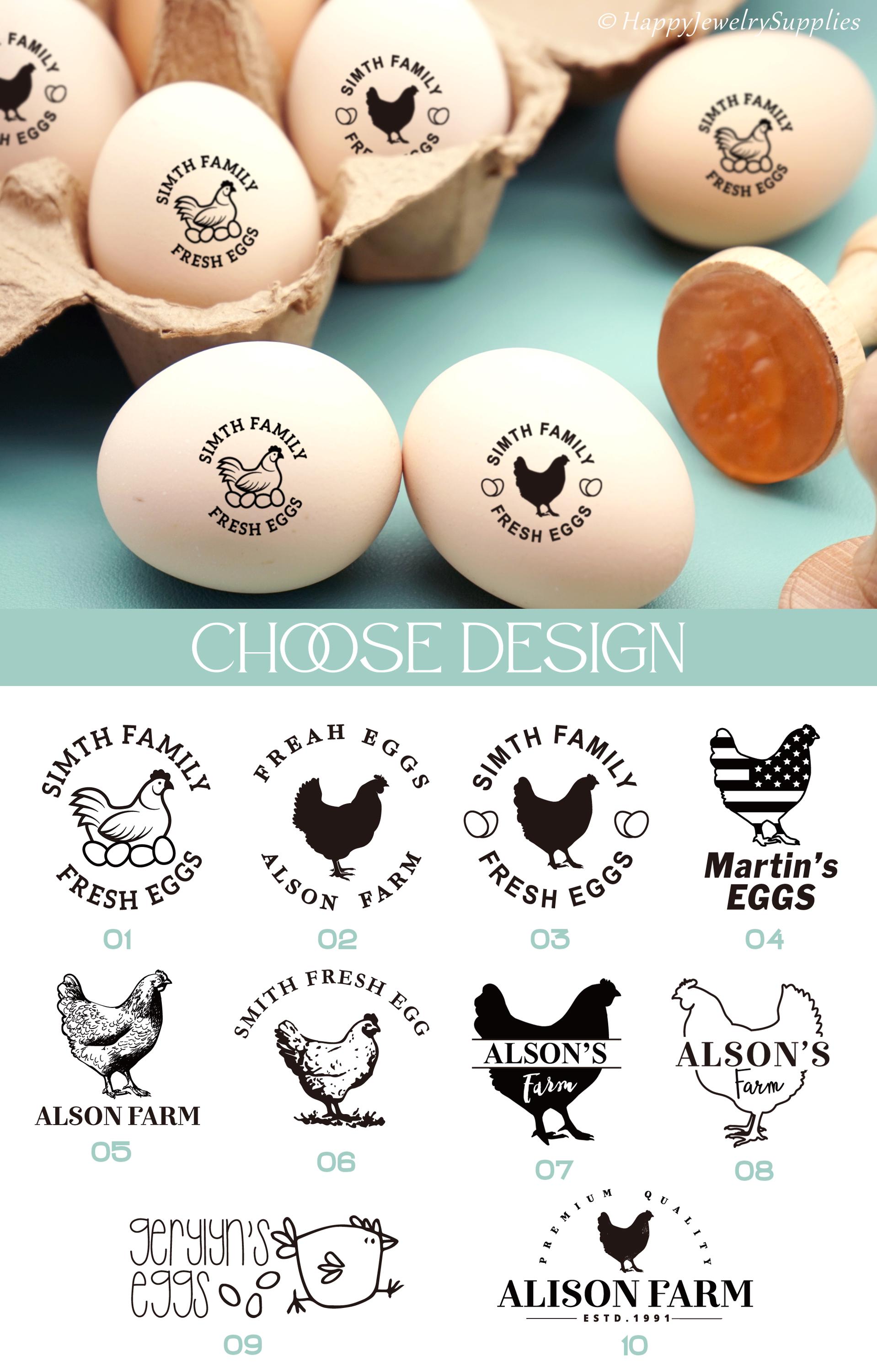 Egg Stamp, Custom Egg Stamp, Custom Egg Carton Stamp, Fresh Egg Stamp ...