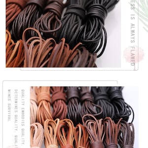 Vegetable Tanned Leather String (3mm 5meters) / Leather Braid String ...