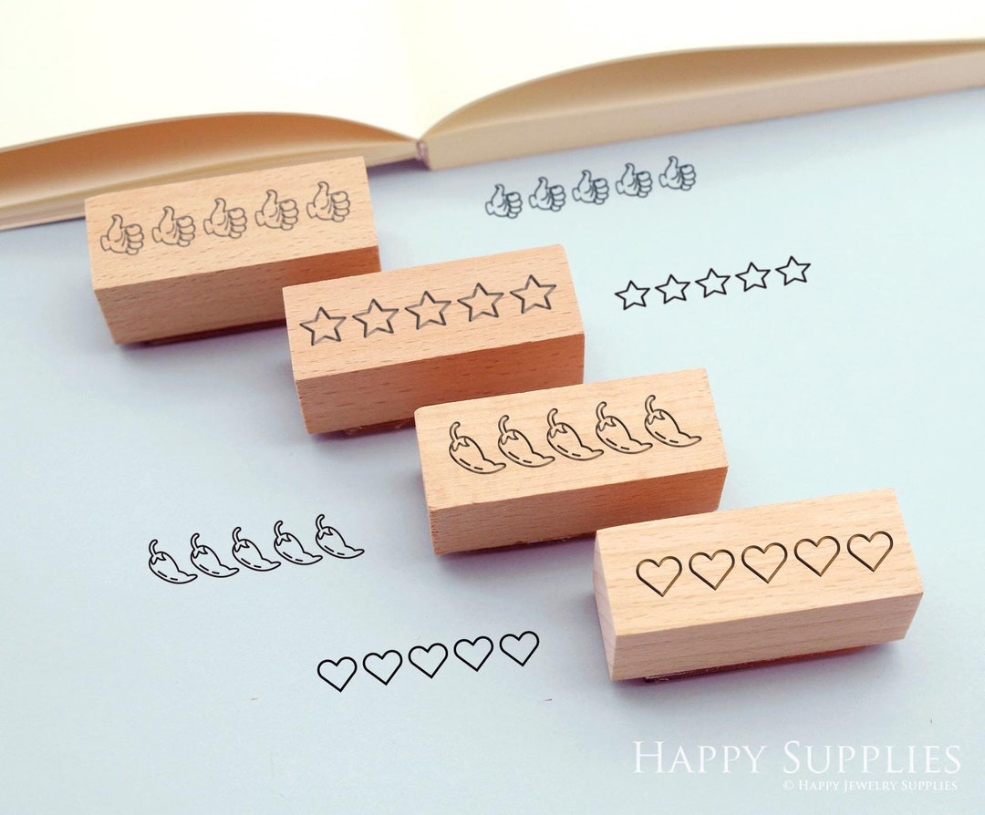 2pcs 5 Star Rating Stamp, Book Rating Stamp, Food Rating Stamp, Check ...