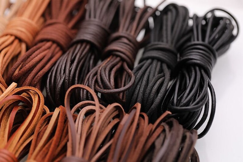 Vegetable Tanned Leather String 3mm 5meters / Leather Braid | Etsy