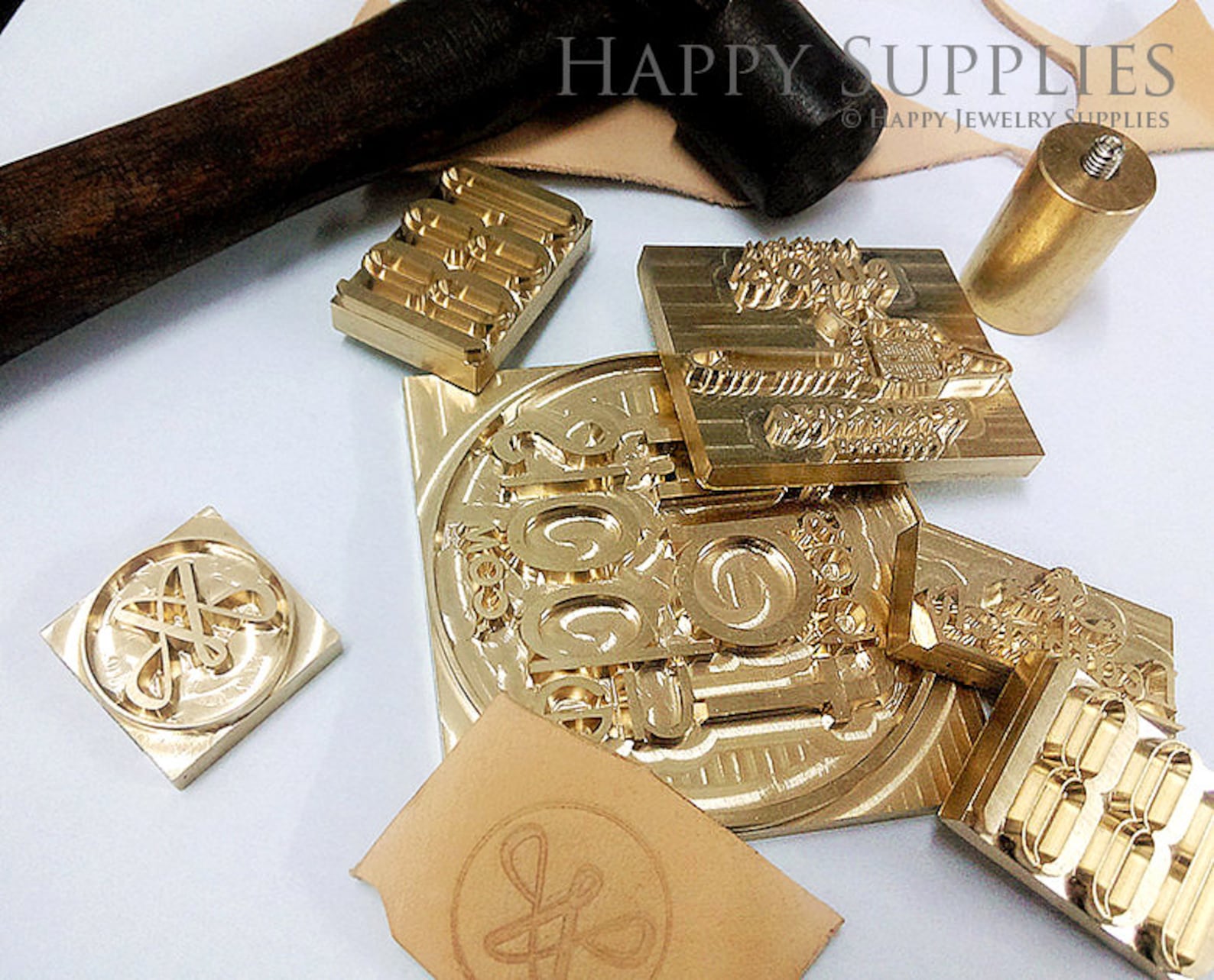 Custom Leather Stamp / Custom Brass Emboss Stamp / - Etsy