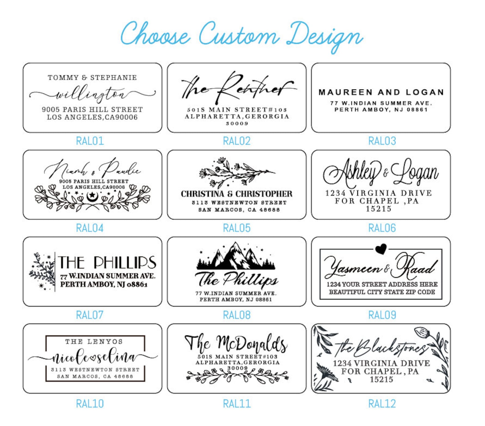 Address Labels ROLLS, Return Address Labels Roll, Custom Guest Address ...