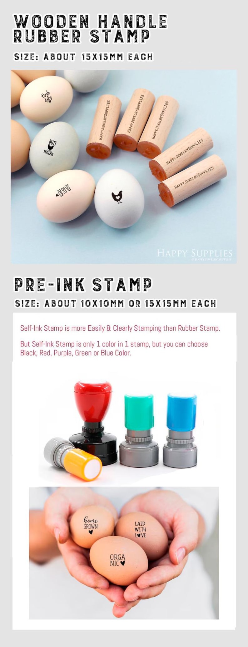 Egg Stamp Set - Love Egg Stamp, Custom Egg Carton Stamp, Mix & Match ...